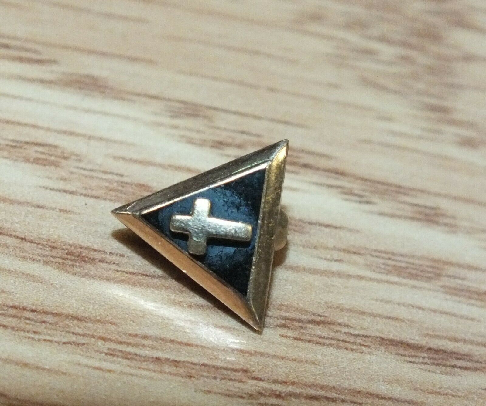 Vintage LGB Gold Cross Black Triangle Collectible Small HTF Lapel Pin ...
