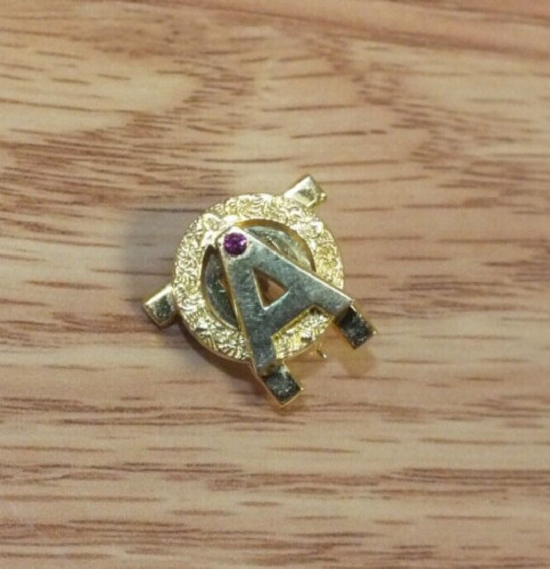 10K Gold Alpha Omicron Pi Collectible Sorority Sisterhood Lapel Pin - Etsy