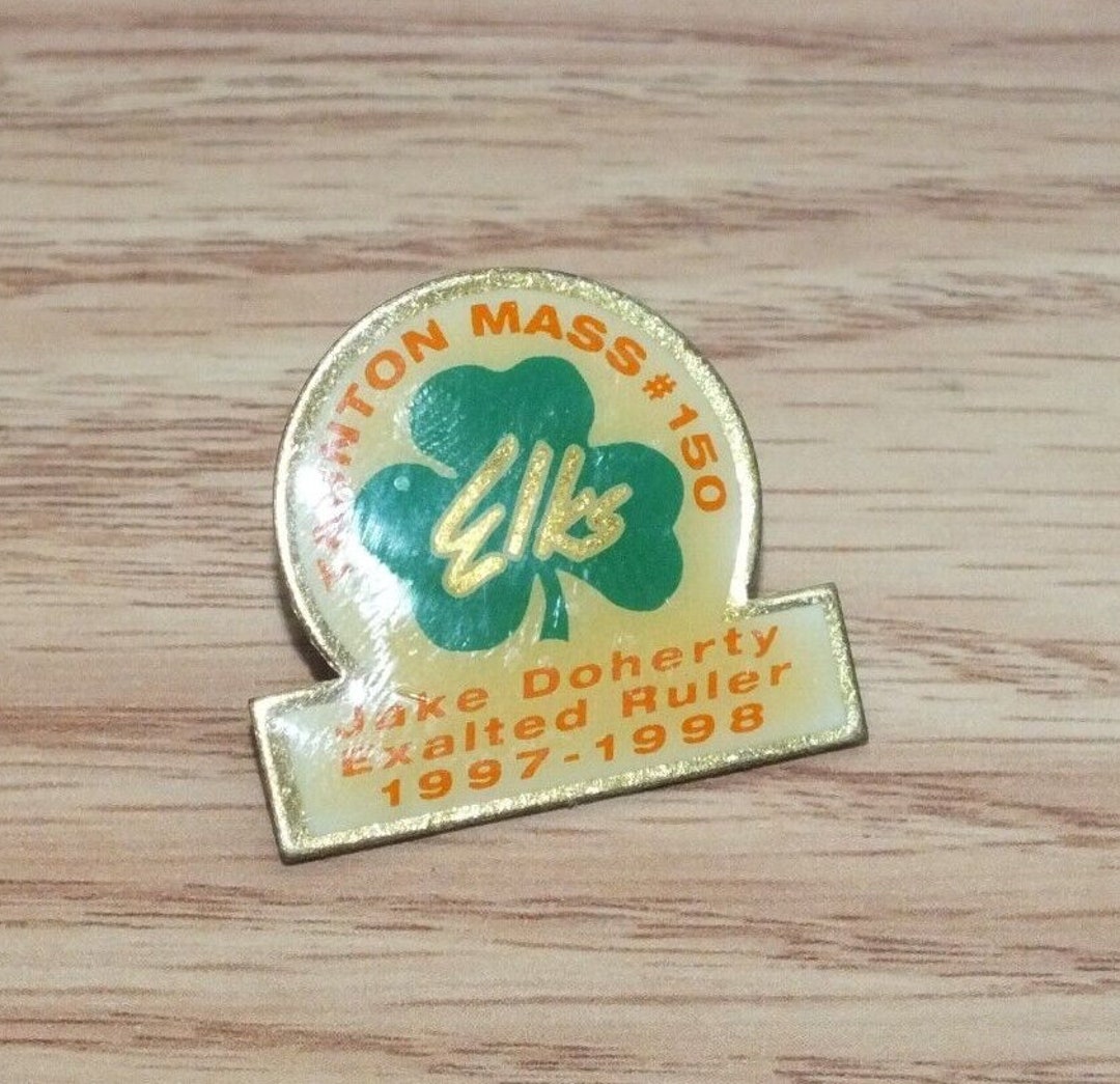 Vintage 1988 Taunton Mass #150 Jake Doherty Exalted Ruler Elks Lapel ...
