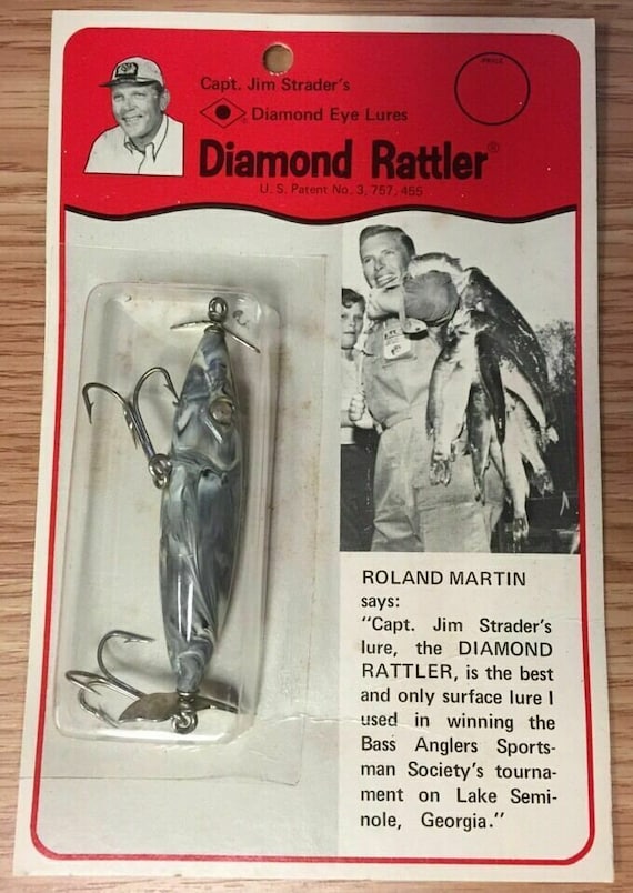 Vintage Diamond Rattler Jim Strader Fishing Lure 3 Inch | Etsy