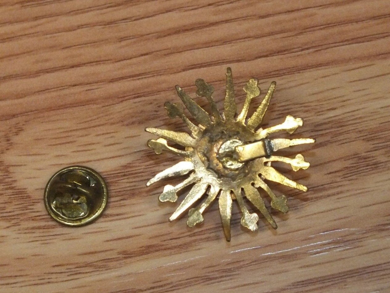 Vintage Blue & Gold Tone Starburst With Quaver Music Note HTF Lapel Pin ...