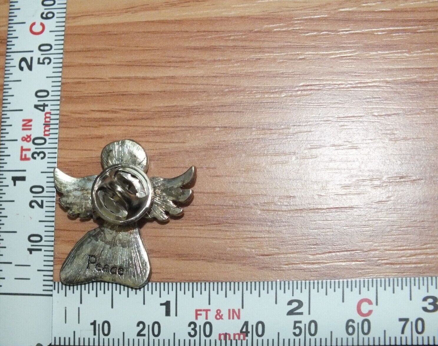 Vintage Flat Metal Angel With Peace on Back Collectible Lapel Pin - Etsy