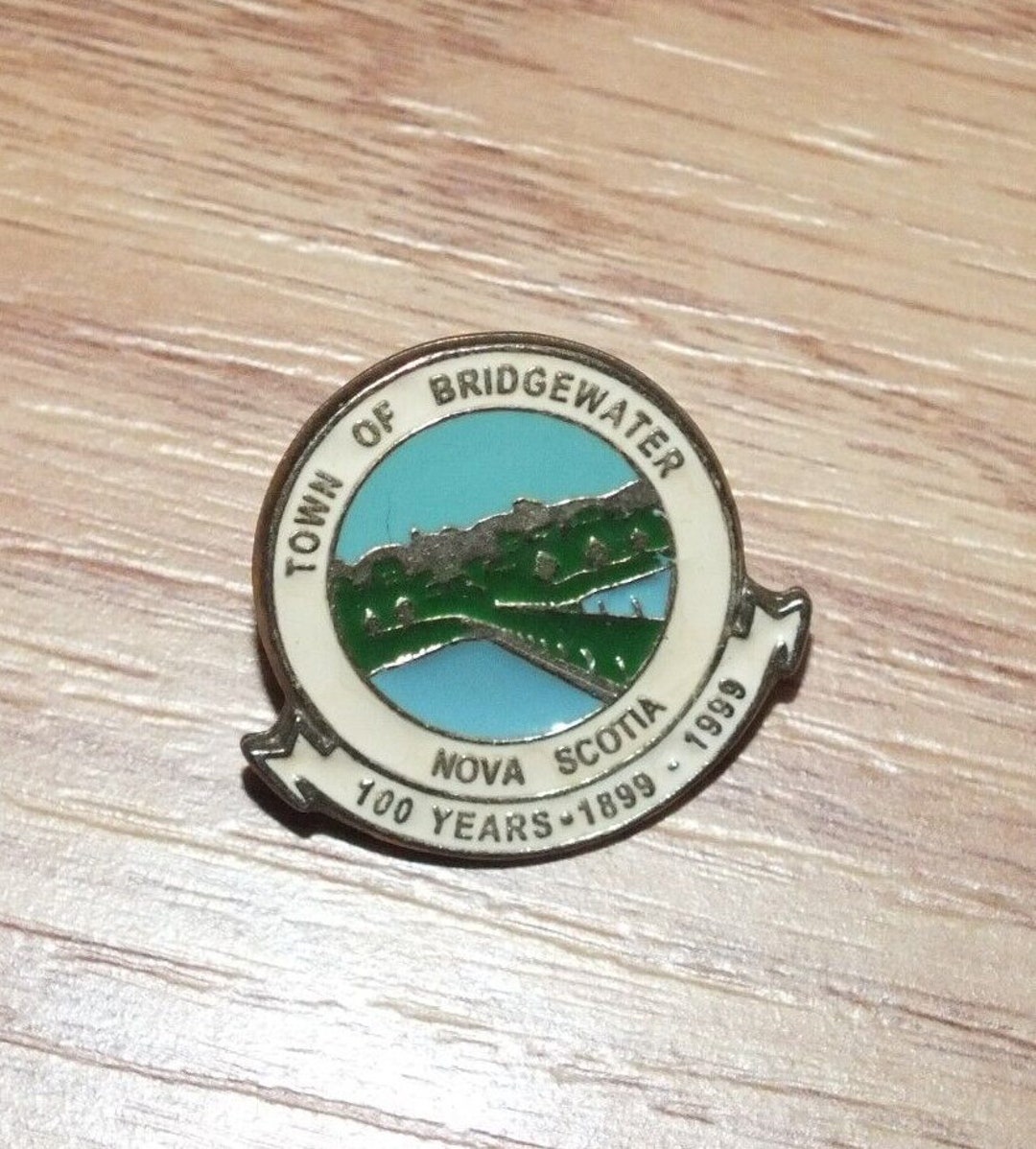 Vintage Town of Bridgewater Nova Scotia 100 Years Travel Souvenir Lapel ...