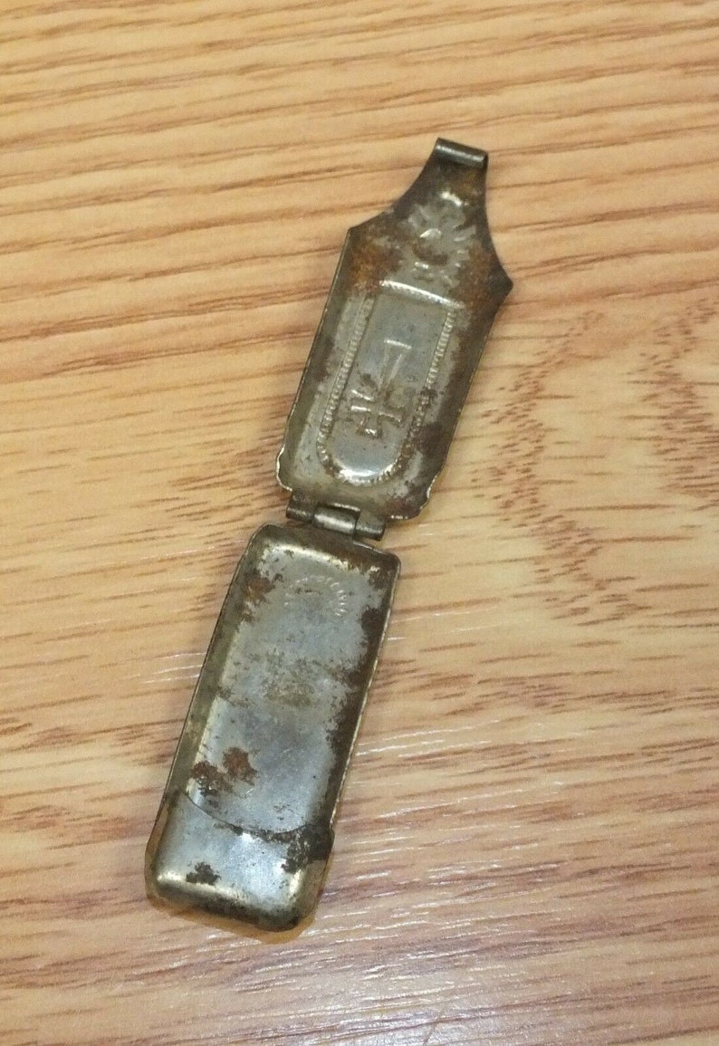 Vintage Metal Religious Catholic Pocket Shrine Capsule With Statue ...
