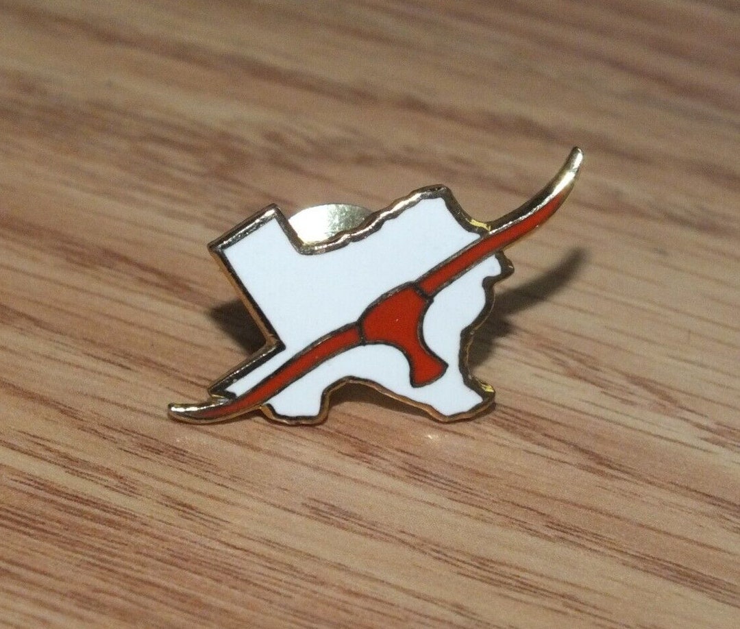 Vintage Texas Shaped With Orange Longhorn Collectible Travel - Etsy