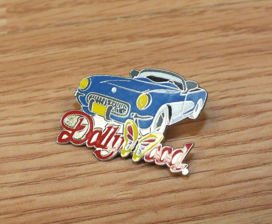 Vintage Multi Color Dollywood Blue Car Butterfly Souvenir Lapel Pin - Etsy