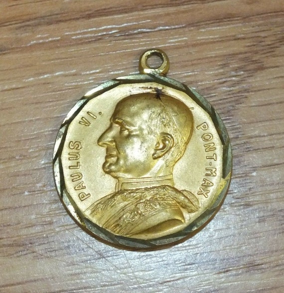Vintage Gold Tone Paulus VI, Pont-Max Collectible Rom… - Gem