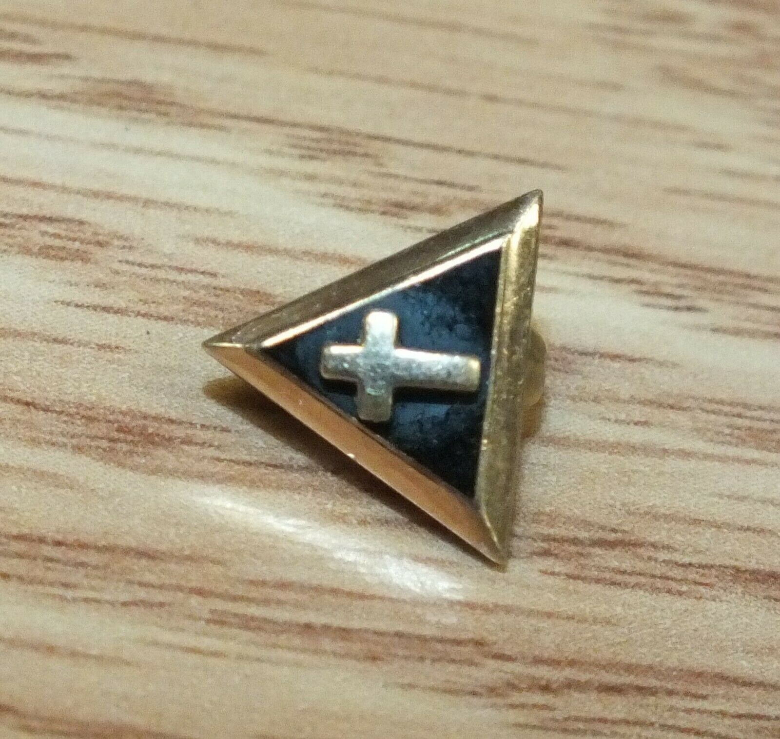 Vintage LGB Gold Cross Black Triangle Collectible Small HTF Lapel Pin ...