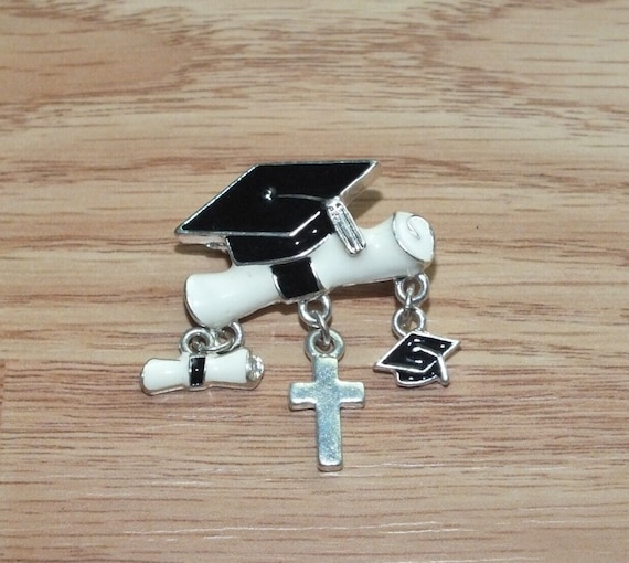 Black & White Silver Tone Graduation Bible College Co… - Gem