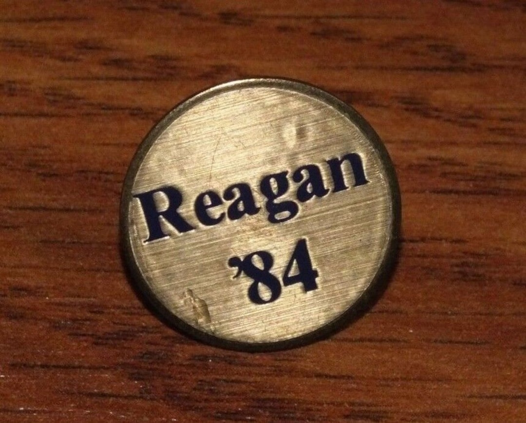 Vintage Gold Tone Reagan '84 President Campaign Collectible Pin ...