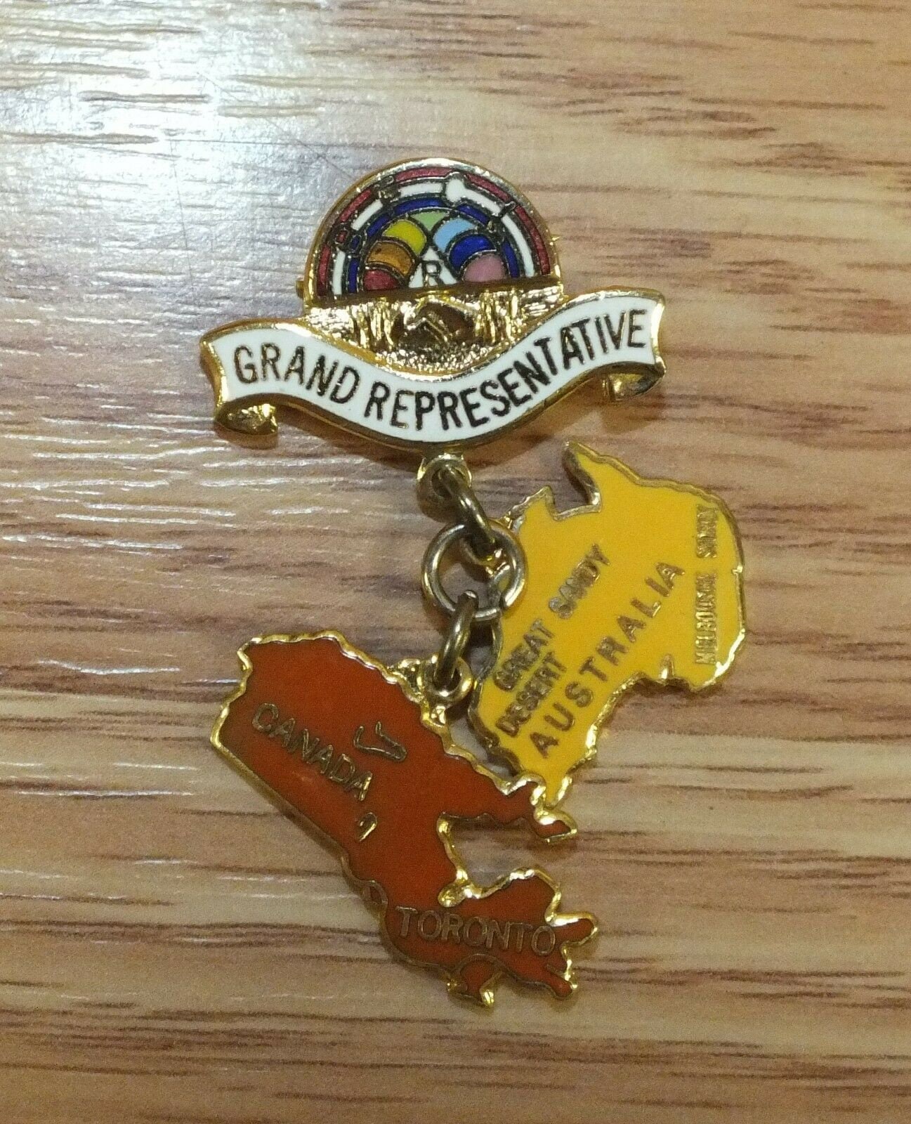 Vintage BFCL Rainbow for Girls Masonic Grand Representative Lapel Pin ...