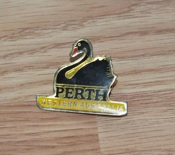 Vintage Enamel Perth Western Australia Collectible Sw… - Gem