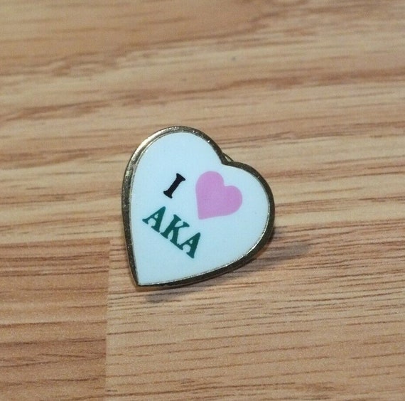 Vintage I Heart (Love) AKA Alpha Kappa Alpha Collecti… - Gem