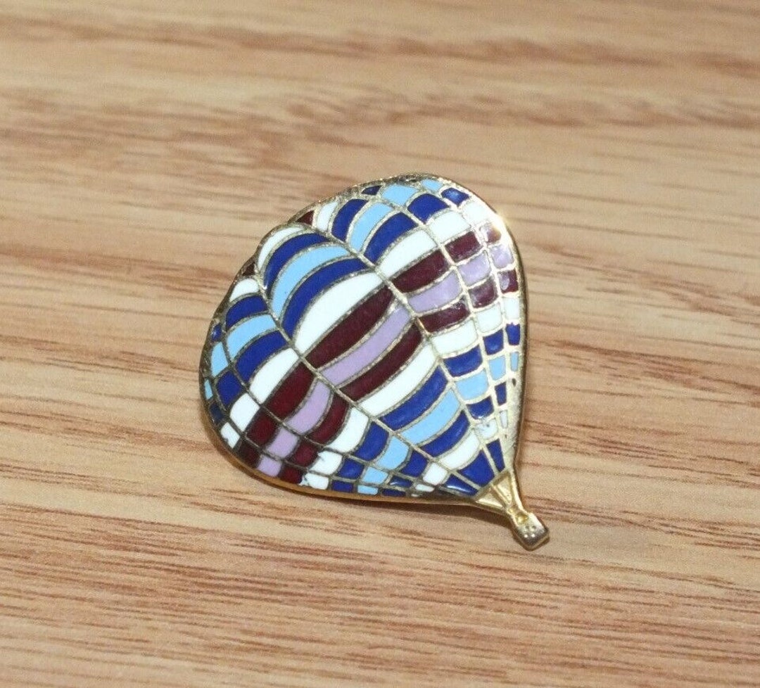 Maroon Blue & White Gold Tone Collectible Hot Air Balloon Souvenir ...