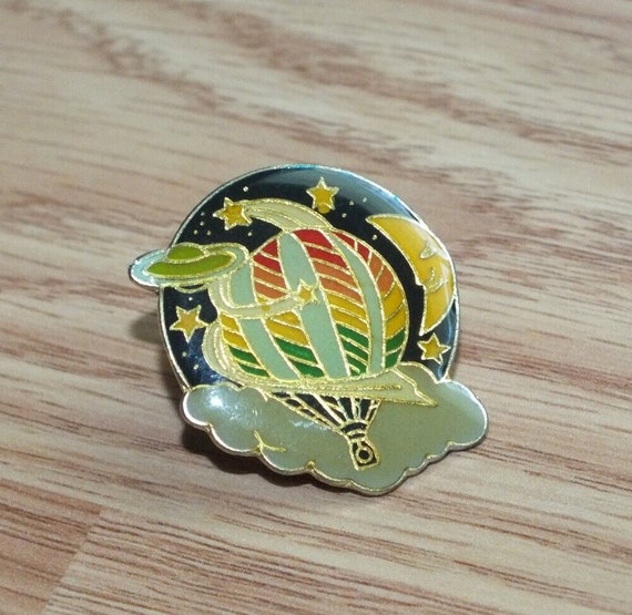 Vintage Moon Stars Saturn Collectible Night Sky Hot A… - Gem