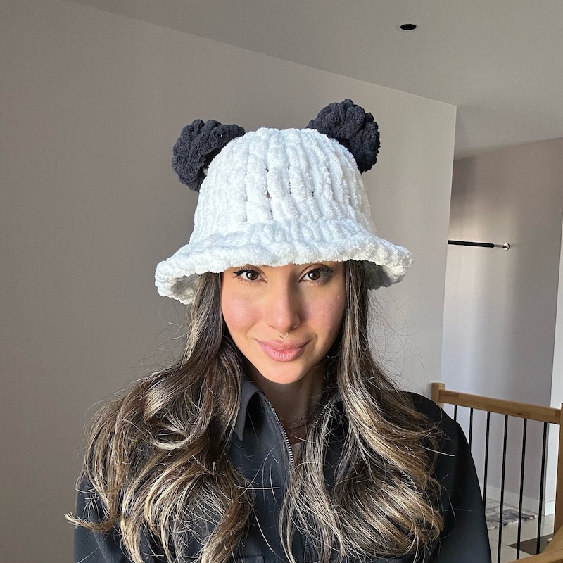 Panda Hat - Etsy