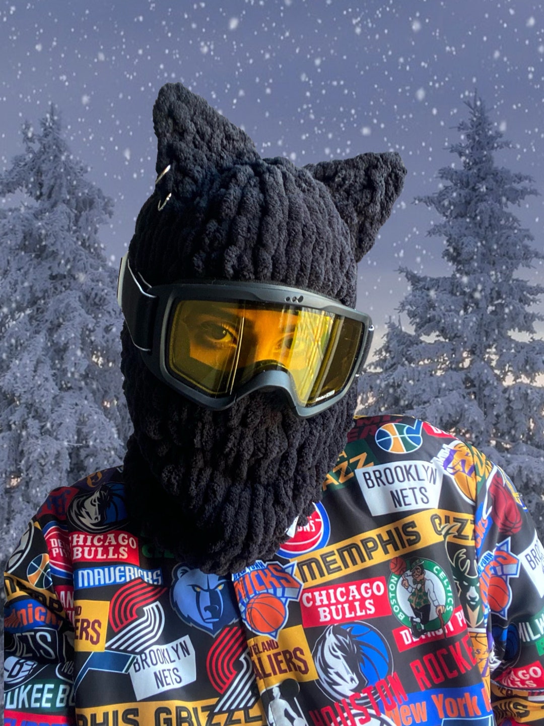 Balaclava Valentines Day Gift Cat Balaclava Animal - Etsy