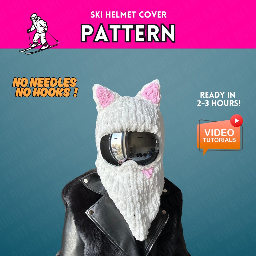 PATTERN Ski Helmet Cover Pattern, Helmet Cover Pattern, Ski Helmet Mask ...