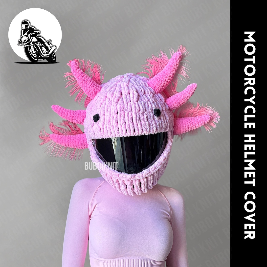 Motorcycle Helmet Cover, Axolotl Hat, Axolotl Helmet Mask, Axolotl ...