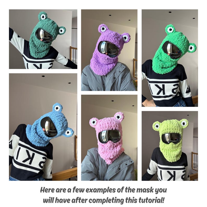 PATTERN Balaclava Pattern, Ski Helmet Cover, Face Mask, Finger Knit ...