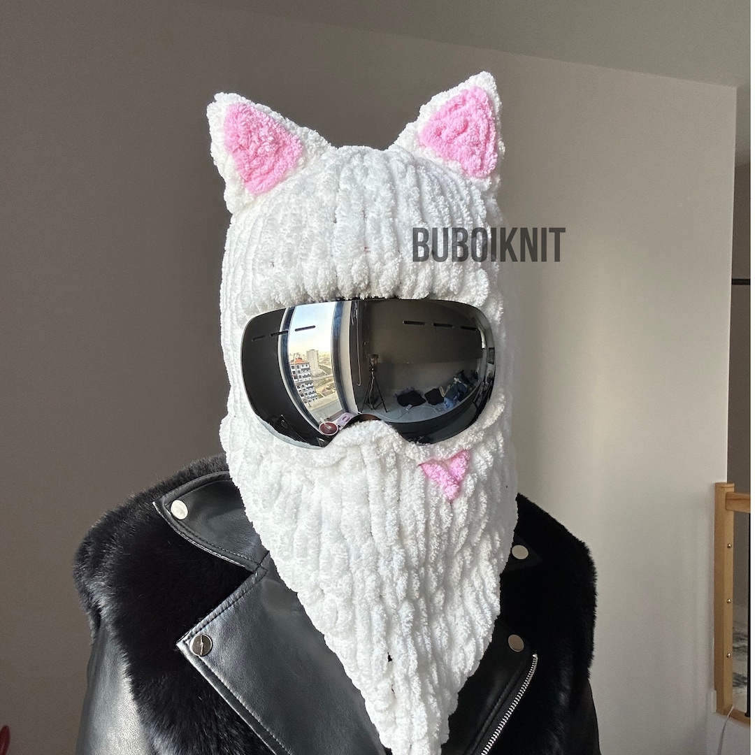 Balaclava,valentines Day Gift, Cat Balaclava, Handmade Balaclava ...