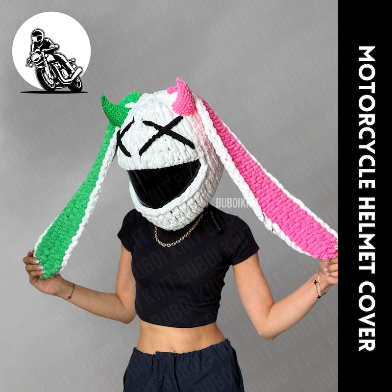 Bunny Motorcycle Helmet - Etsy