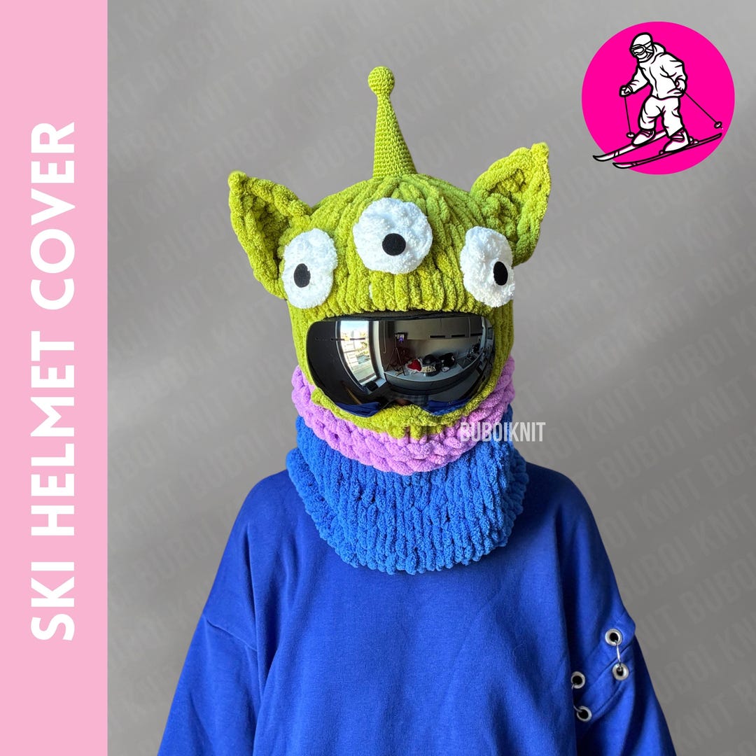 Ski Helmet Cover, Animal Mask, Unisex Mask, Snowboard Helmet Cover ...