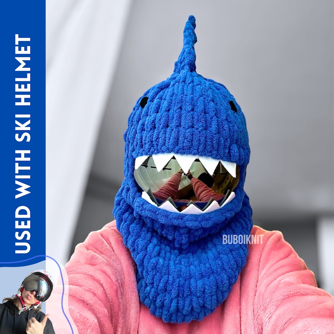 Shark Balaclava Mask, Helmet Cover Mask, Helmet Balaclava With Shark ...