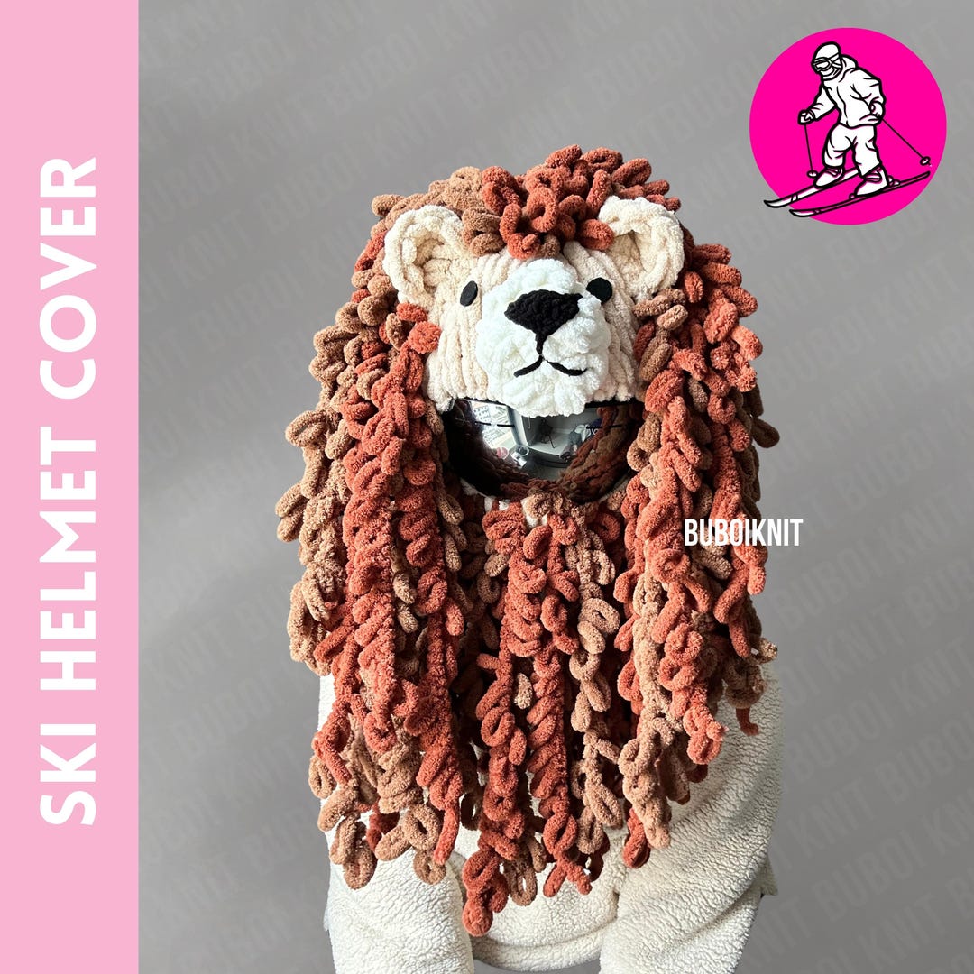 Ski Helmet Cover Balaclava Mask, Animal Hat, Handmade Winter Beanie ...