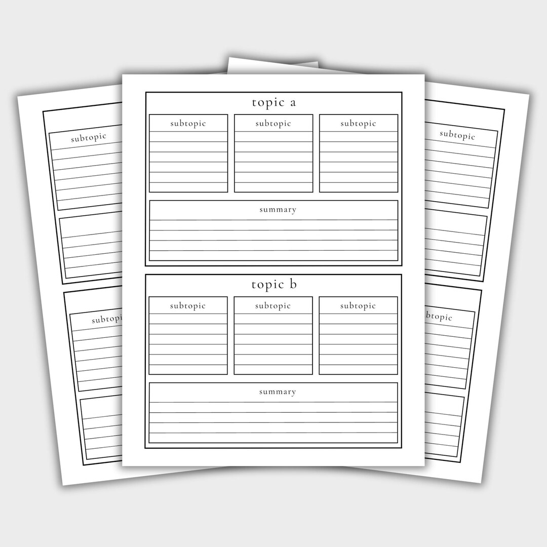 Minimalist Boxing Notes Template - Etsy