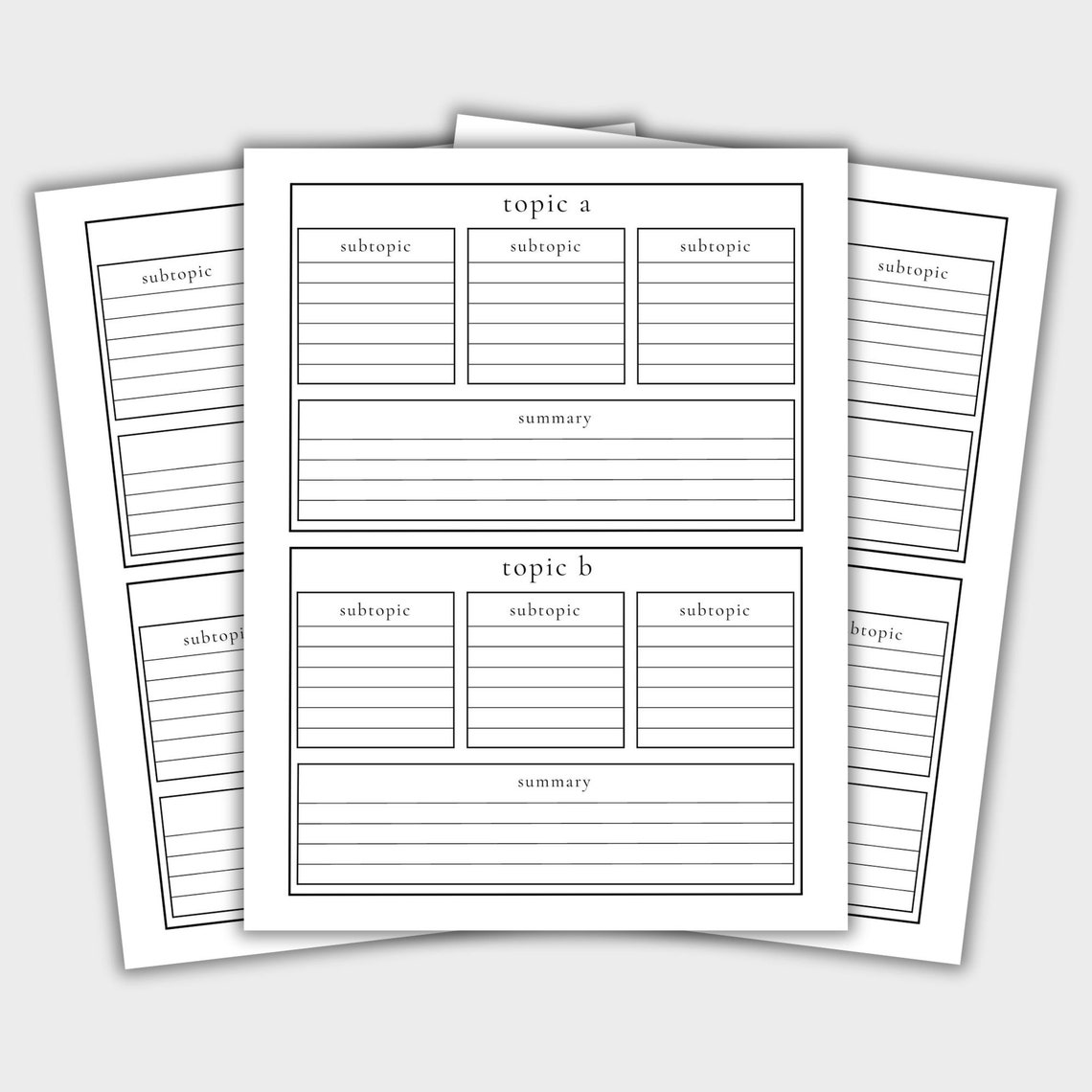 Minimalist Boxing Notes Template - Etsy