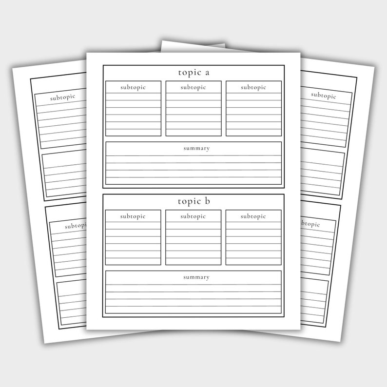Minimalist Boxing Notes Template - Etsy