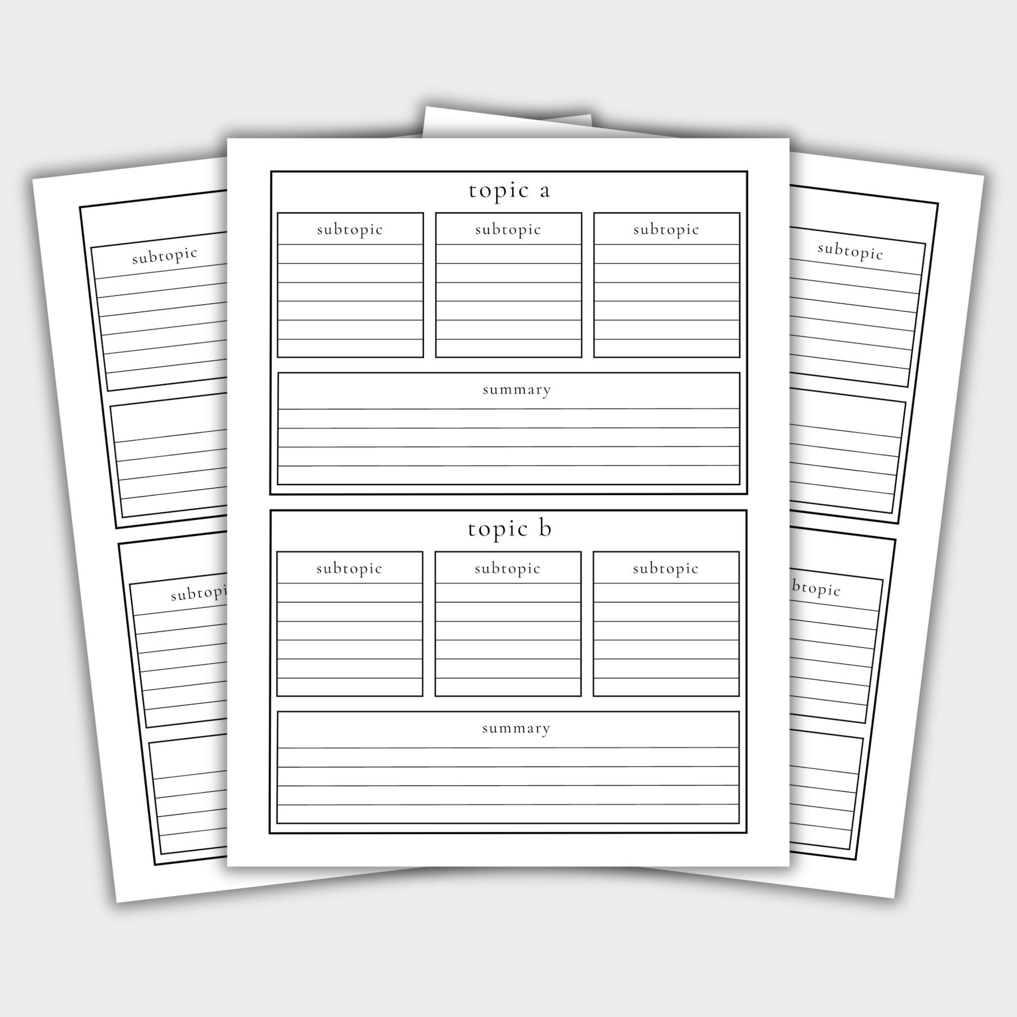 Minimalist Boxing Notes Template - Etsy
