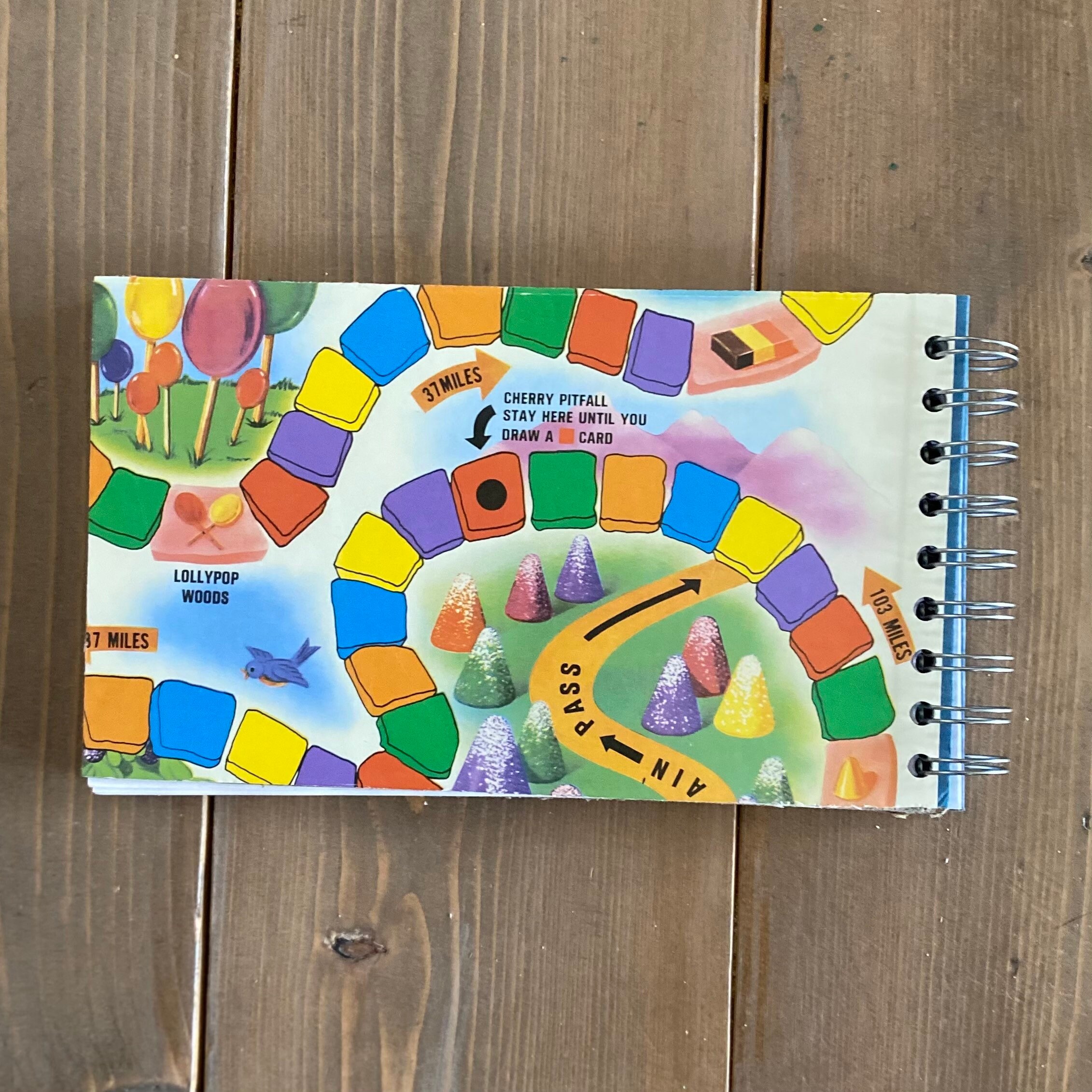 Candyland Game Board Repurposed Upcycled Blank Book, Journal ...