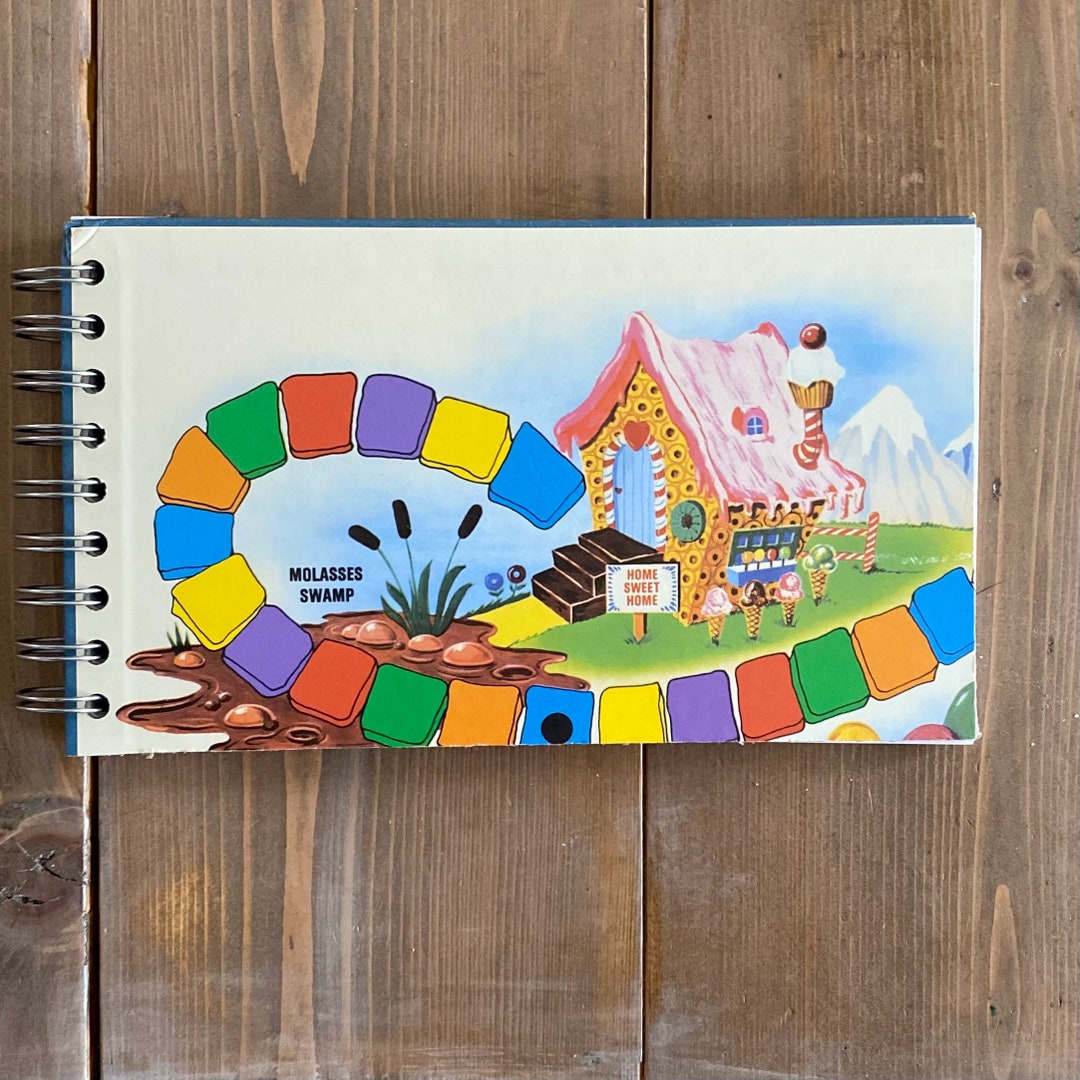 Candyland Game Board Repurposed Upcycled Blank Book, Journal ...