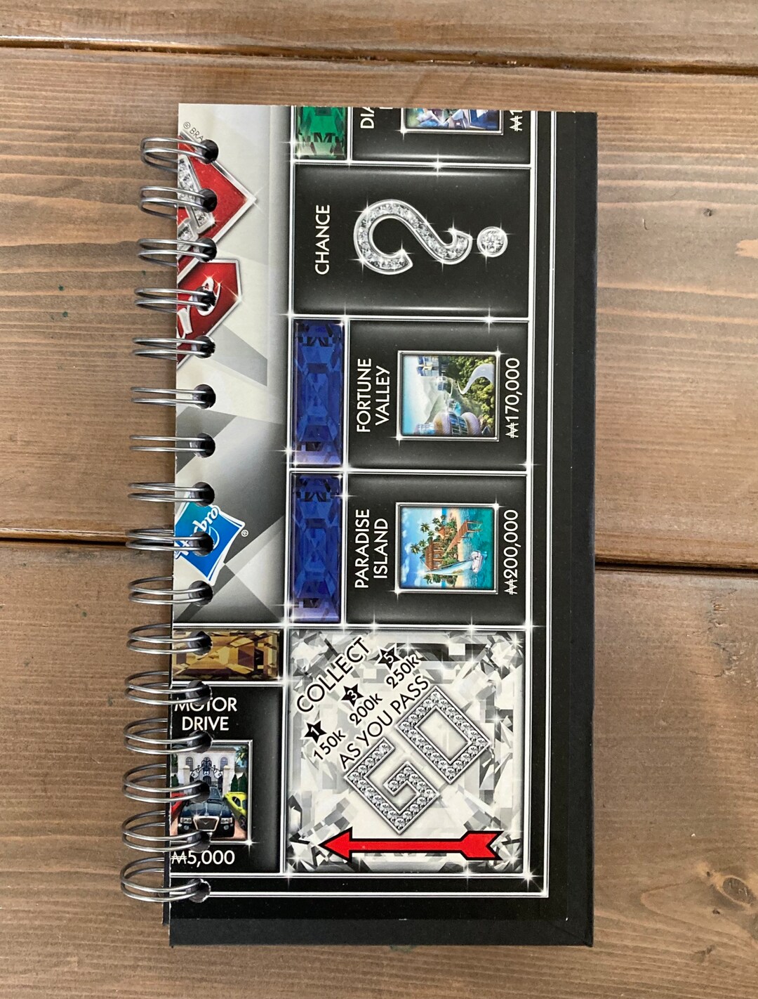 Repurposed Monopoly “millionaire” Board Blank Book Journal - Etsy