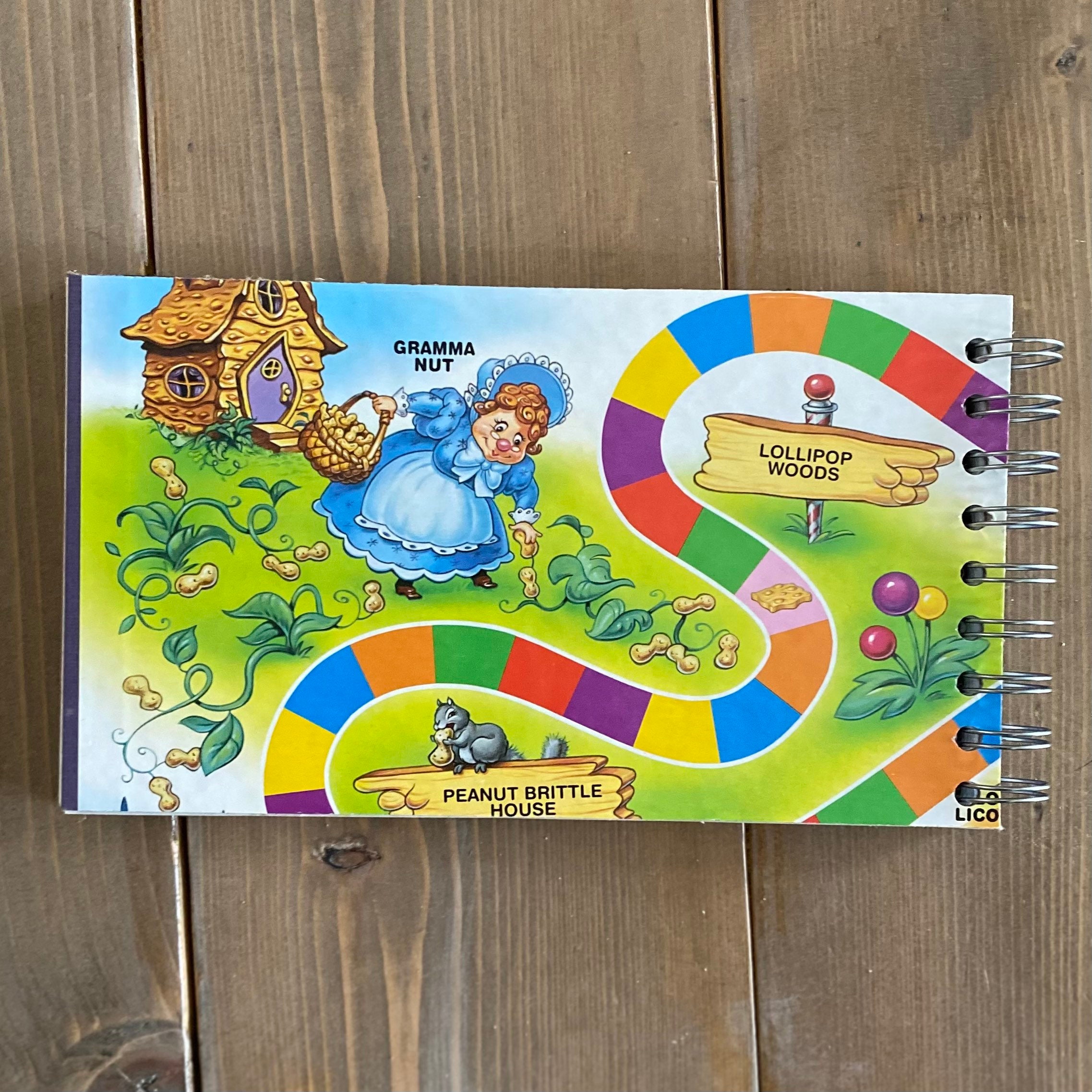 Candyland Game Board Repurposed Upcycled Blank Book, Journal ...