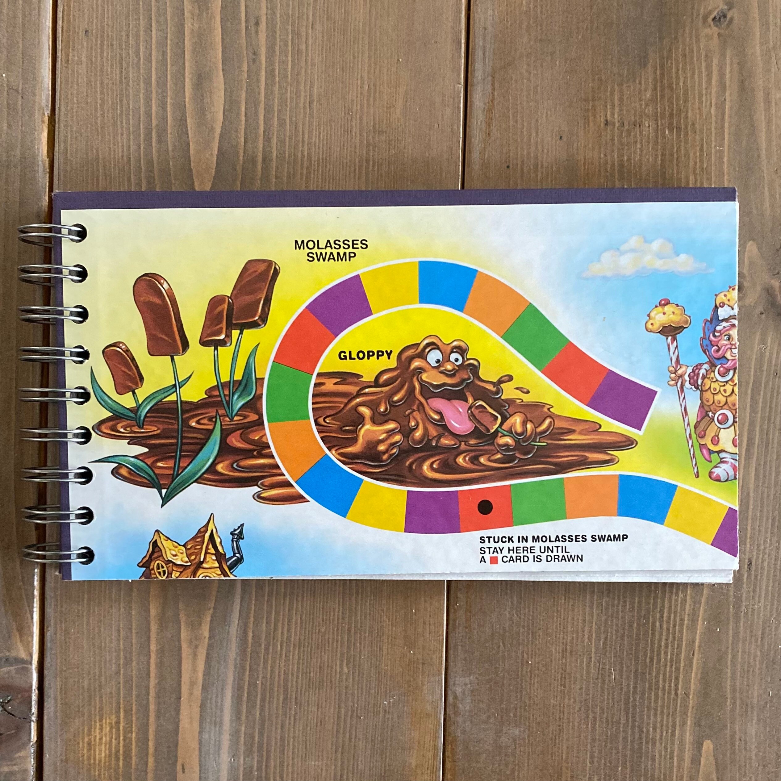 Candyland Game Board Repurposed Upcycled Blank Book, Journal ...