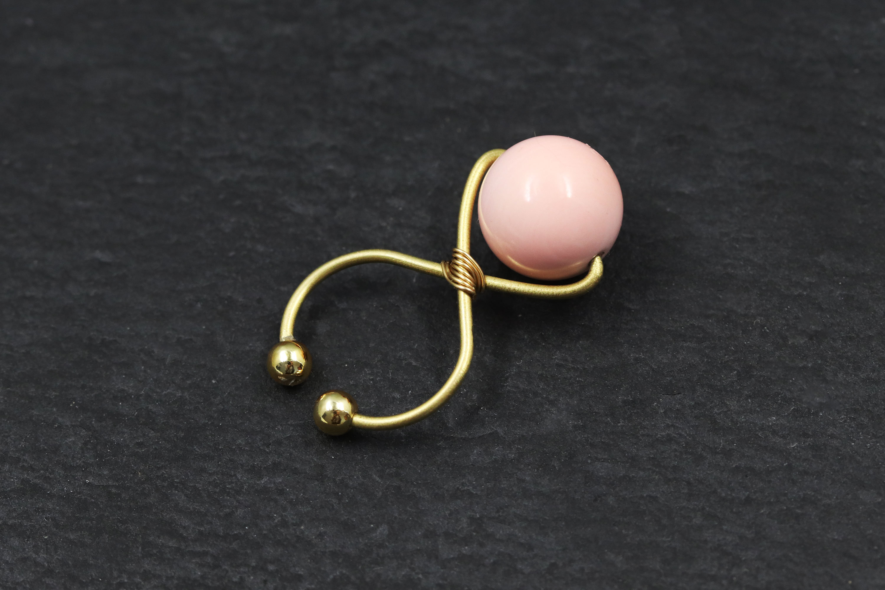 Pink Shell Bead Clit Vaginal Jewelry, Golden Clitoris Jewelry, Non Piercing Clit Pussy Jewelry ...