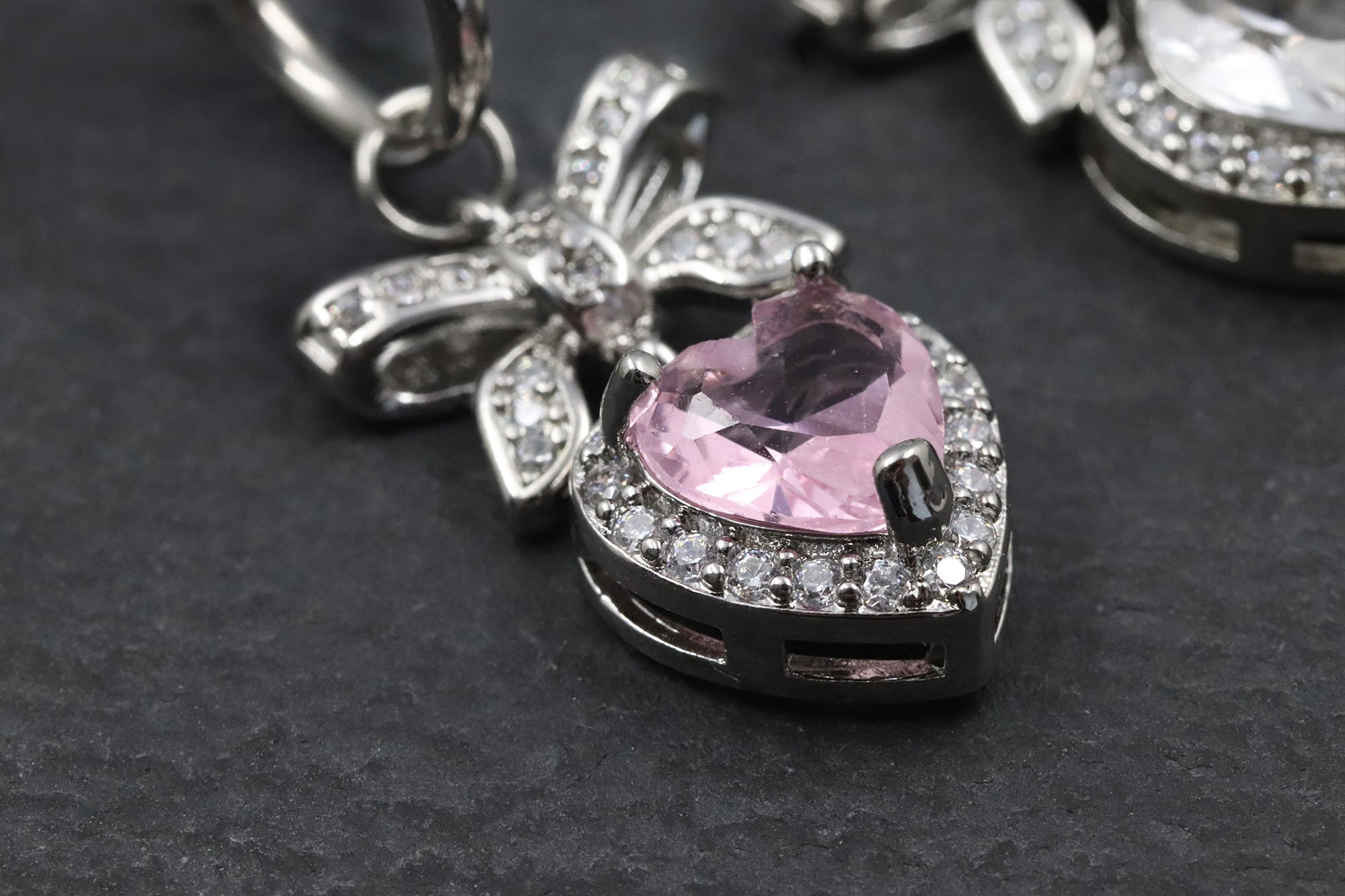 Fake Belly Button Piercing Big Heart Crystal Belly Dangle - Etsy