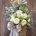 Hydrangea Farmhouse Swag, Hydrangea Swag, Front Door Teardrop Bouquet ...