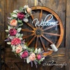 Hydrangea Farmhouse Swag, Hydrangea Swag, Front Door Teardrop Bouquet ...