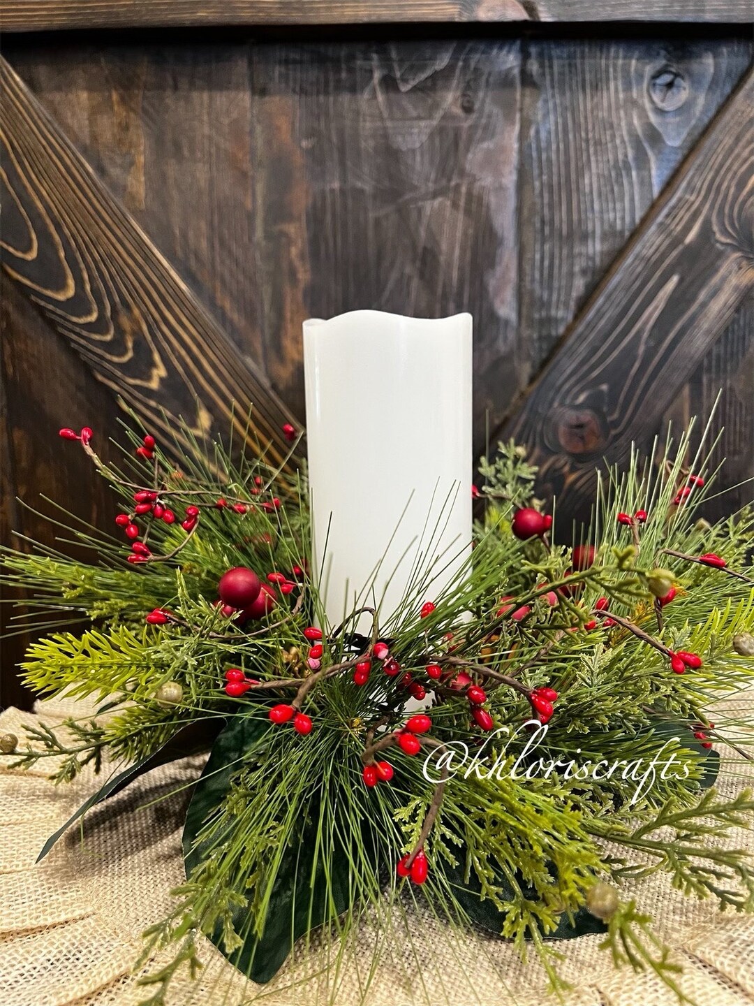 Mini Christmas Wreath Small Red Pip Berry County Wreath - Etsy