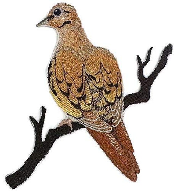 Single Mourning Dove Embroidered Iron On/sew Patch 4.7 - Etsy