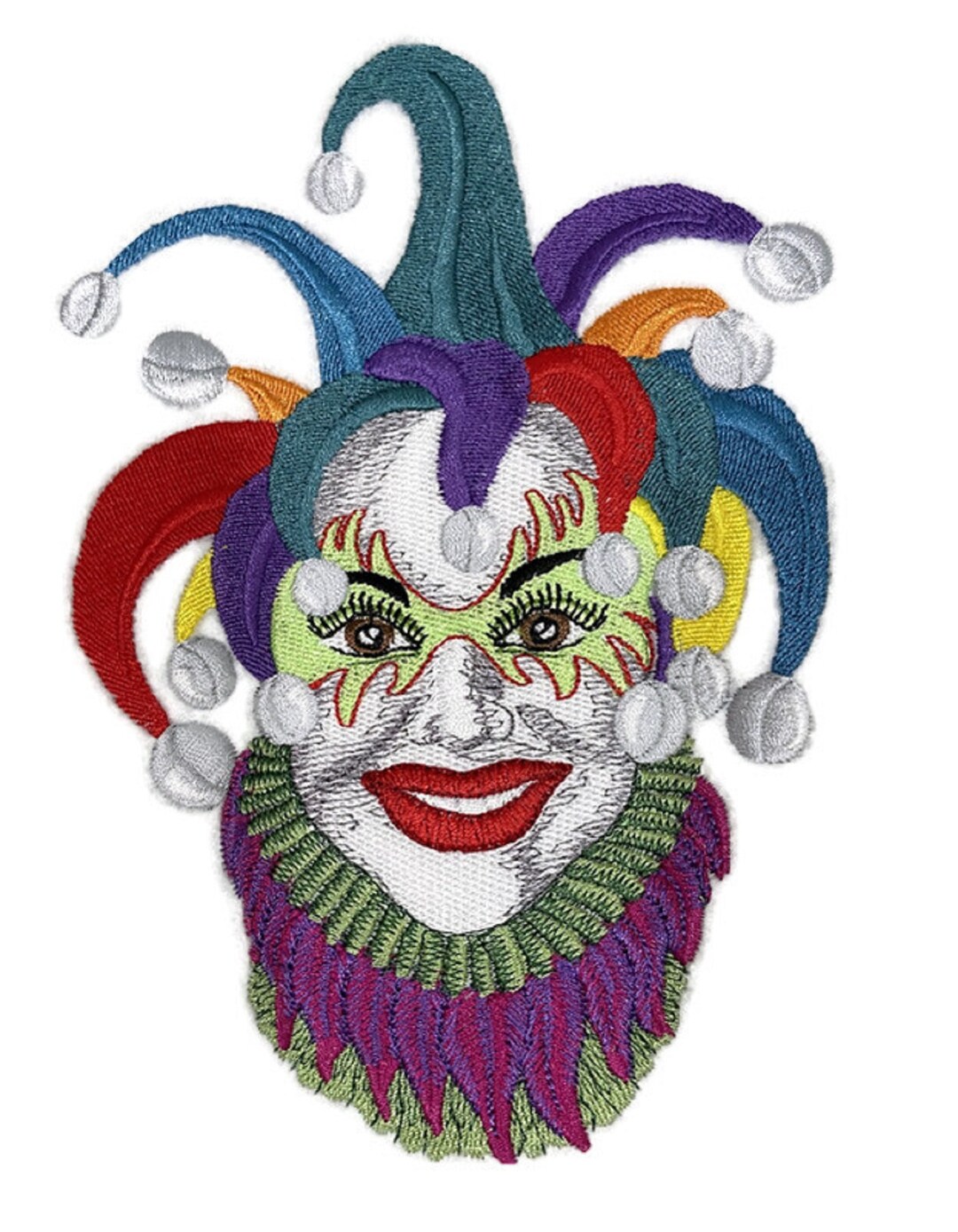 Jester Embroidered Iron On/sew Patch 5.02" (w) X 7.03" (h) - Etsy