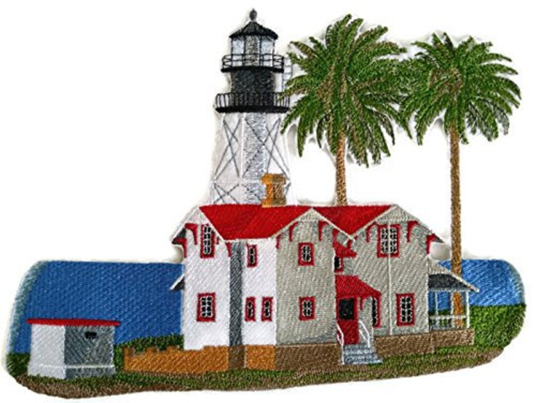 Lighthouse[new Point Loma Lighthouse] Embroidered Iron On/sew Patch [9. ...