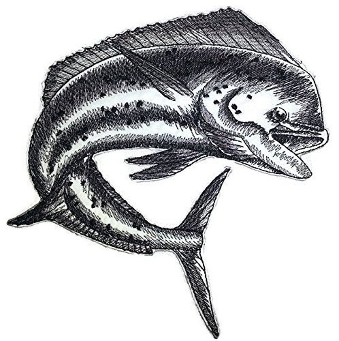 Mahi Mahi Fish Embroidered Iron On/sew Patch [5.6" X 6"] - Etsy