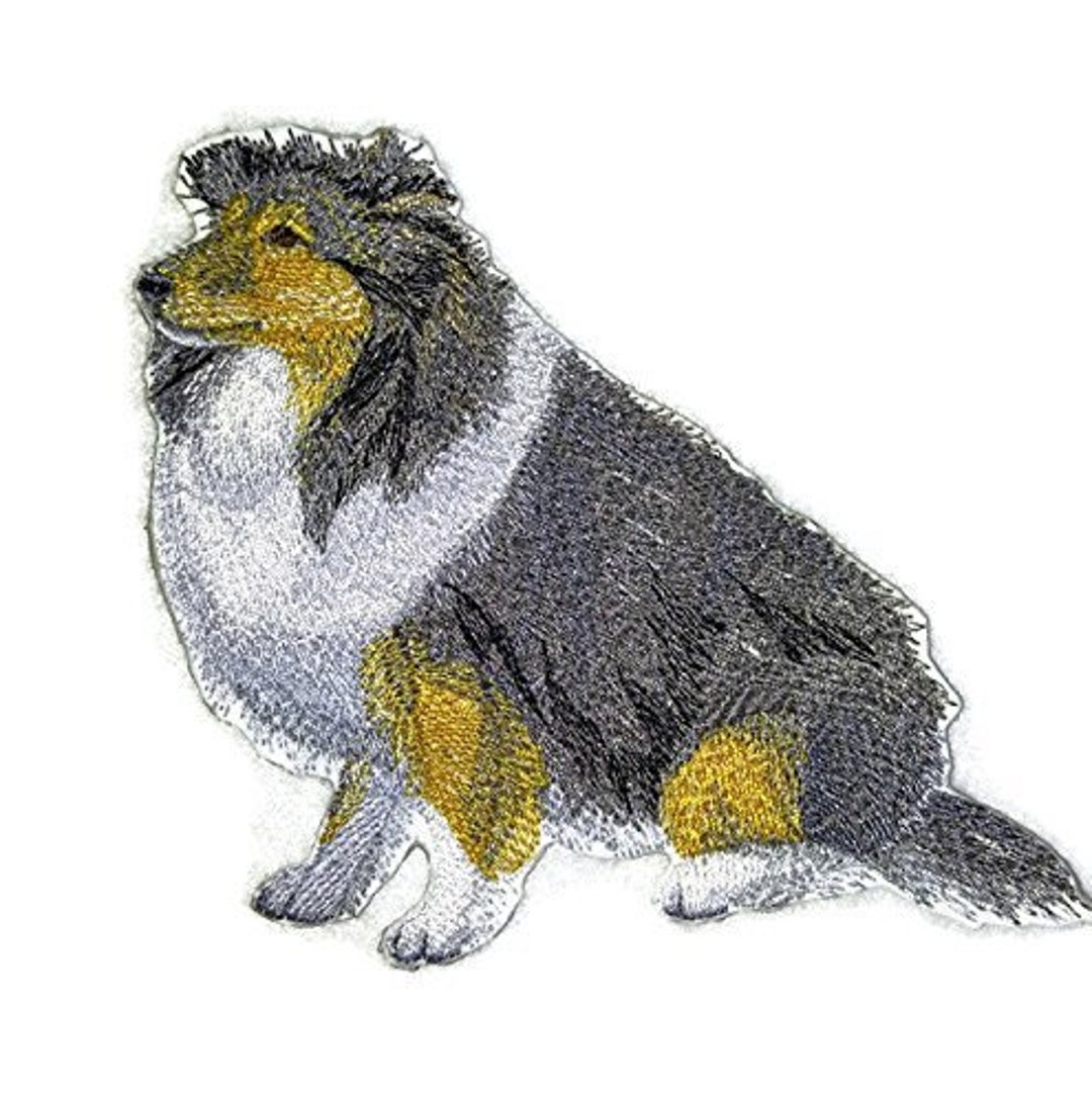 Shetland Sheepdog Embroidered Iron On/sew Patch [5" X 4.5"] - Etsy