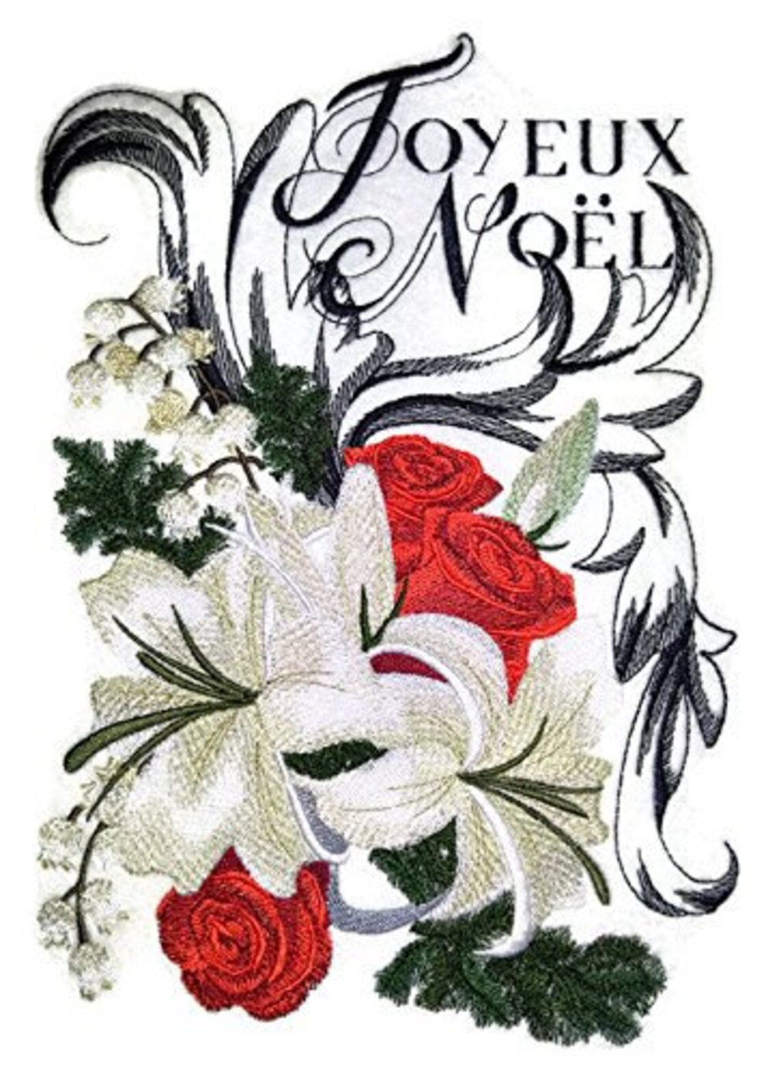 Joyeux Noel Embroidered Iron On/sew Patch [6.89" X 9.83"] - Etsy