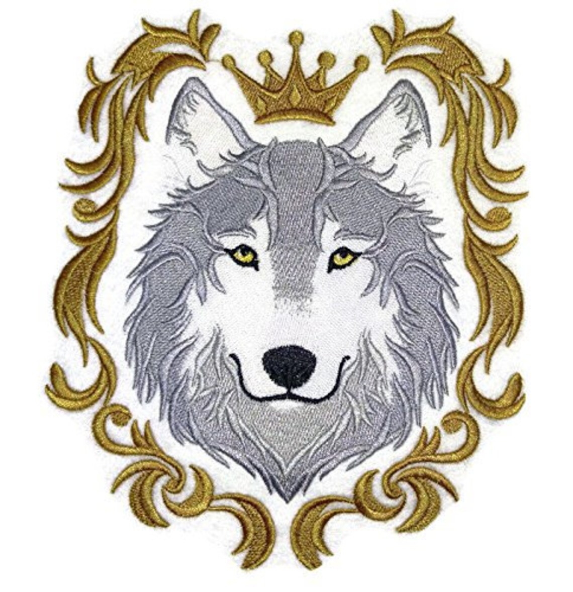 Wolf With Baroque Embroidered Iron On/sew Patch [6.62" X 7.8"] - Etsy